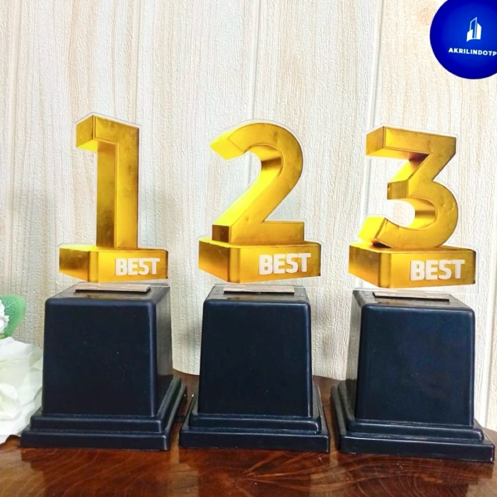 Jual Piala Akrilik Juara 1, 2, 3 Best Piala Akrilik Custom | Shopee ...