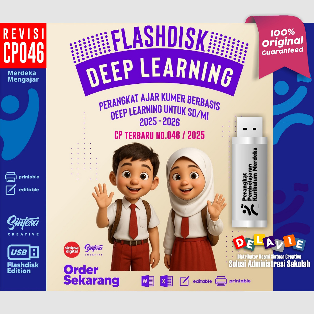 Jual FD (FLASHDISK) RPP MODUL AJAR DEEP LEARNING KURIKULUM MERDEKA CP046 SD/MI KELAS 123456 PAI ...