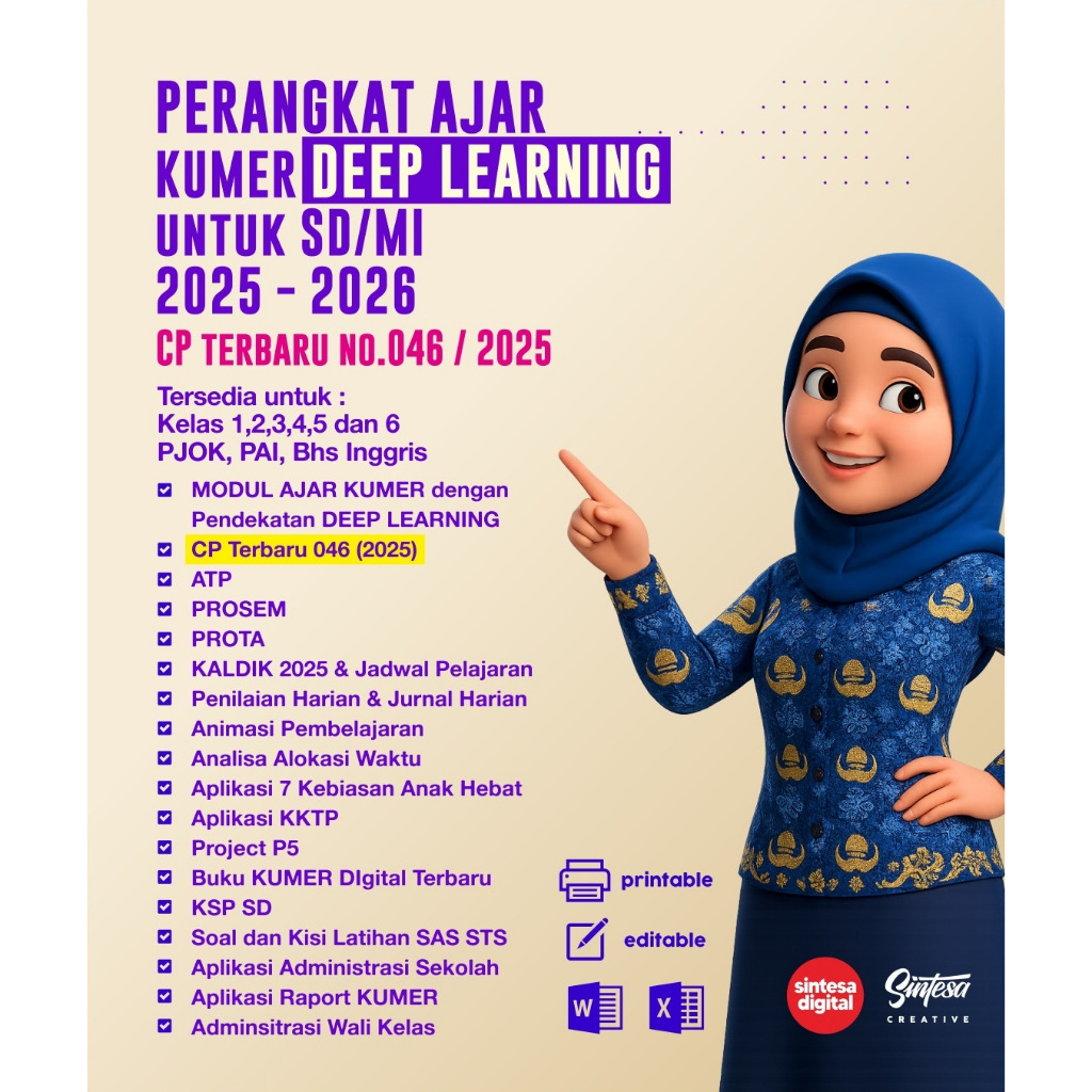 Jual FLASHDISK RPP PERANGKAT PEMBELAJARAN SD/MI KELAS 5 MODUL AJAR DEEP LEARNING KURIKULUM ...
