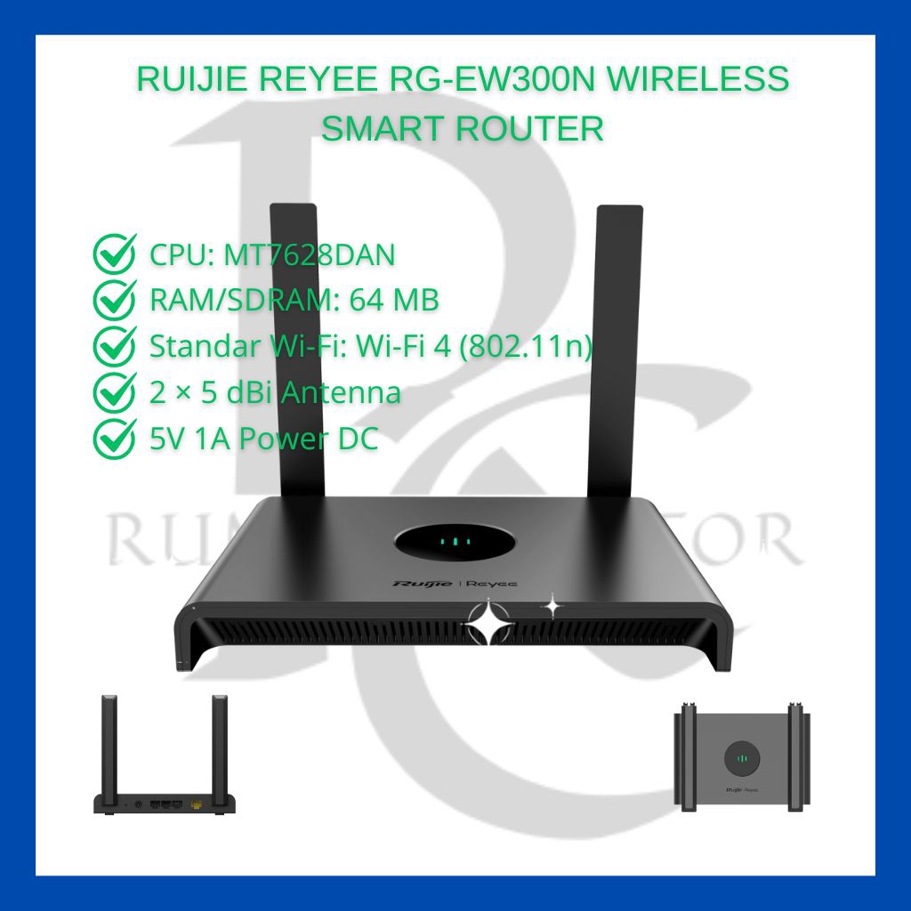 Jual RUIJIE REYEE RG-EW300N 300Mbps WIRELESS SMART ROUTER | Shopee ...
