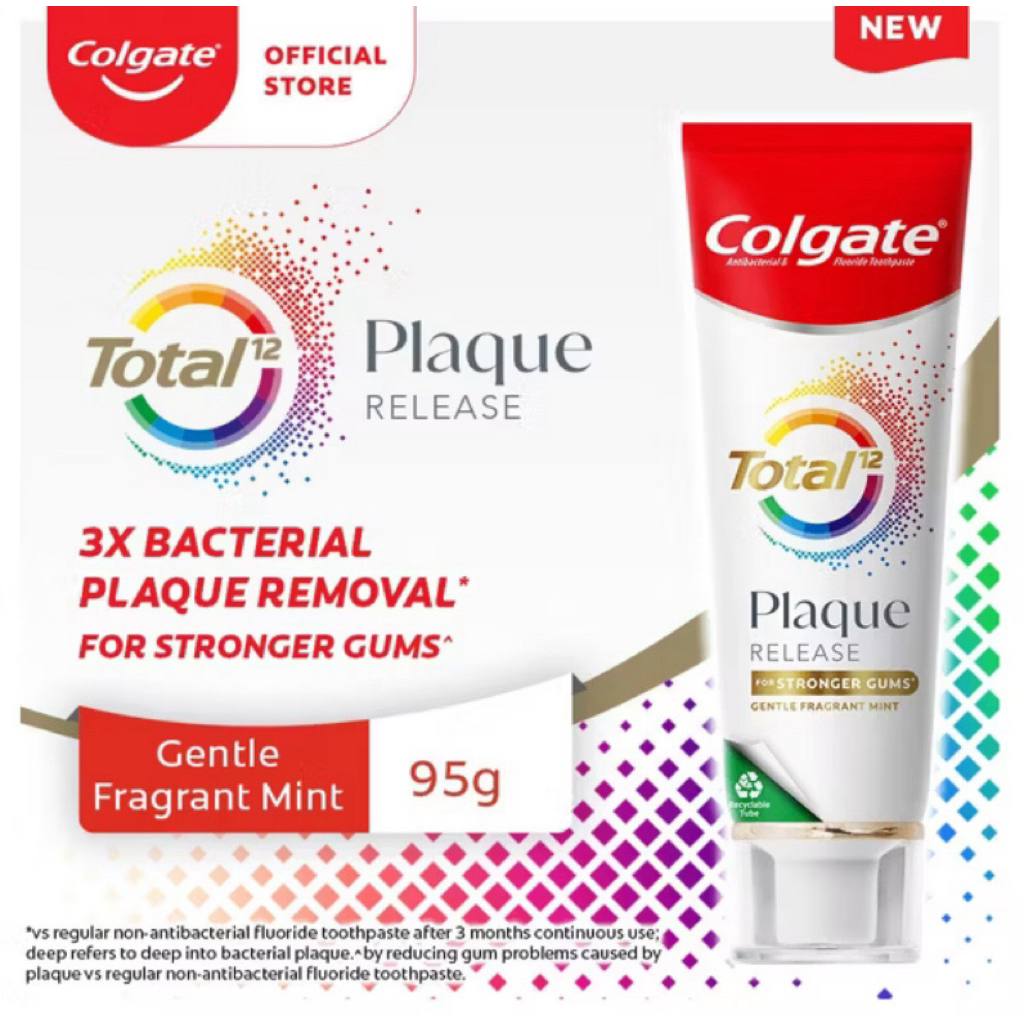 Jual Colgate Total 12 Plaque Release Gentle Fragrant Mint 95g | Shopee ...