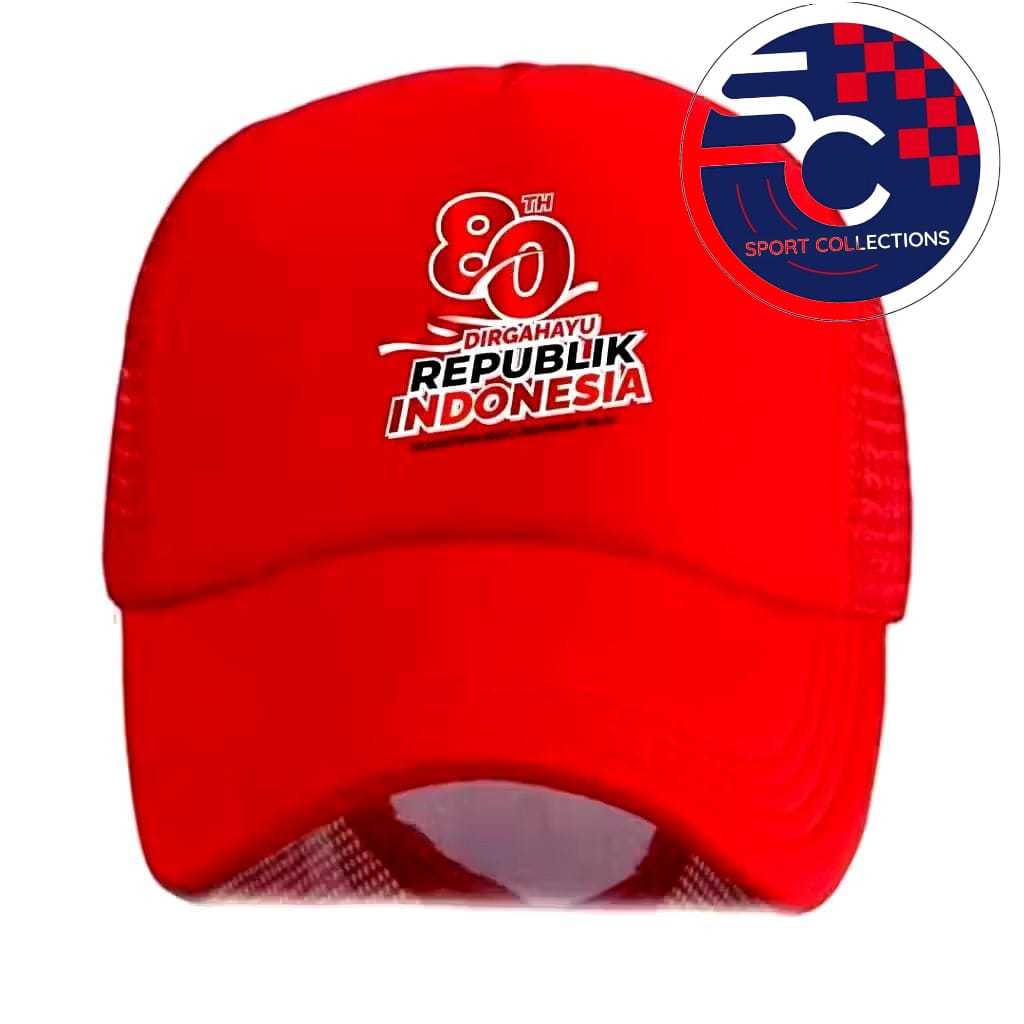 Jual Topi Trucker Jaring HUT RI Kemerdekaan 80/ Topi 80th Kemerdekaan ...