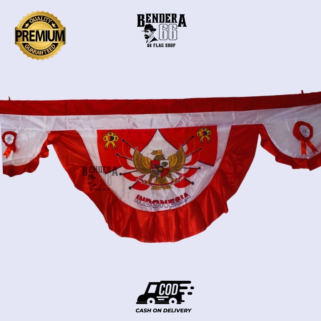 Jual BACKGROUND GARUDA 10 Gelombang SEMI ABUTAY | BEKRON MERAH PUTIH ...