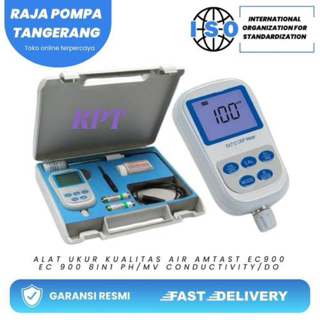 Jual Alat Ukur Kualitas Air AMTAST EC900 EC 900 8in1 pH/mV Conductivity ...