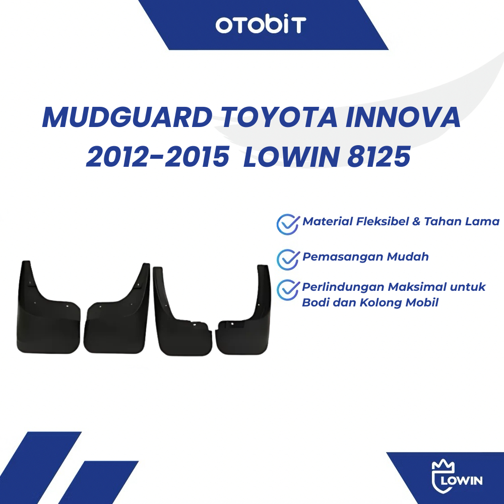 Jual Mudguard Toyota Innova 2012-2015 Full Set Depan Belakang LOWIN ...