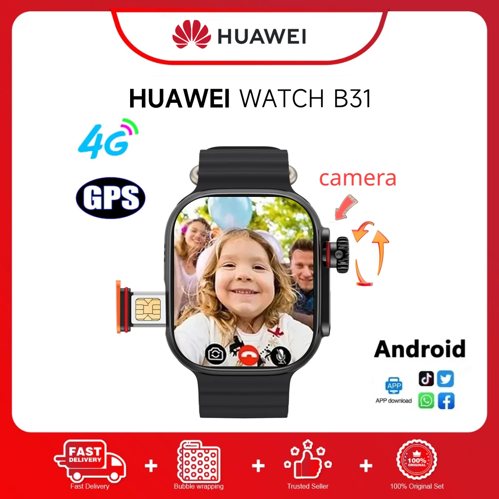 Jual 【Bisa hotspot/360°Kamera】ORI HUAWEI Smartwatch B31 4G & 5G Sim ...