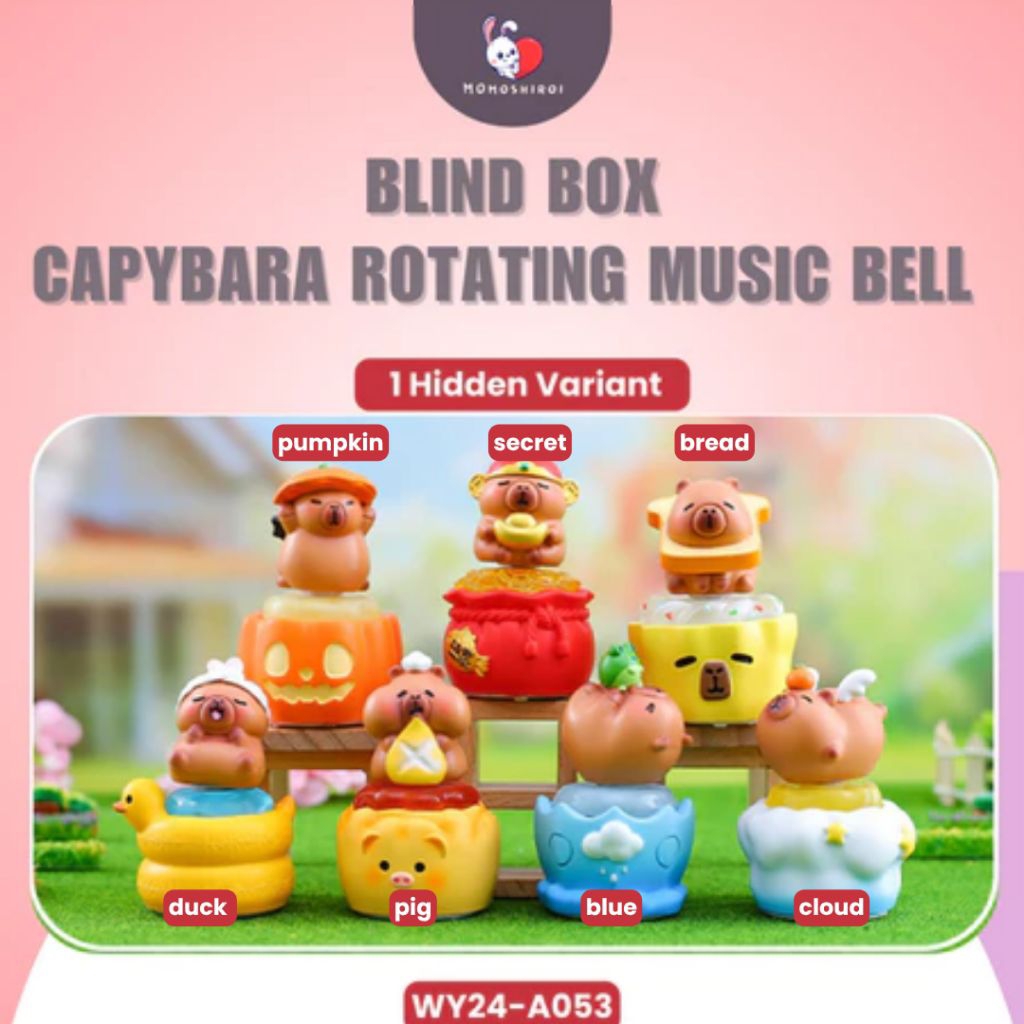 Jual WY24-A053 (NEW) Action Figure Blind Box Capybara Rotating Music ...