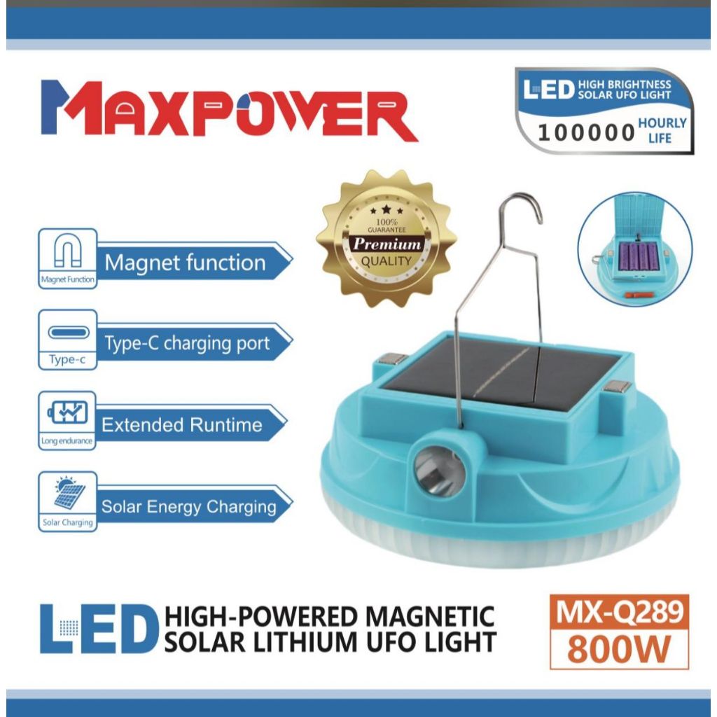 Jual Cod Lampu Emergency Gantung UFO 600 Watt + Solar Panel Tenaga Matahari Maxpower MX-203 ...