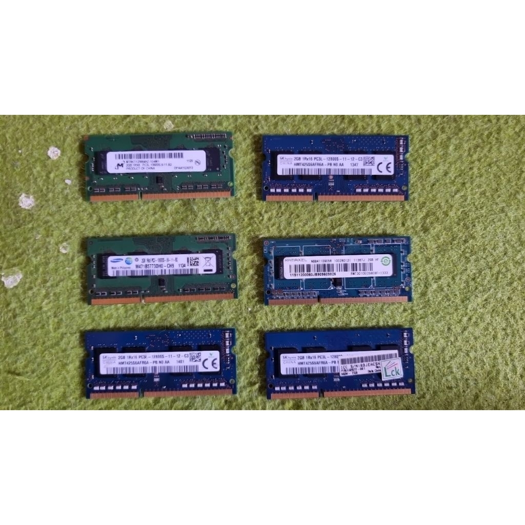 Jual RAM LAPTOP 2GB ORIGINAL COPOTAN DARI LAPTOP ASLI DDR3L DDR3 MERK SAMSUNG SKHYNIX RAMAXEL MT ...