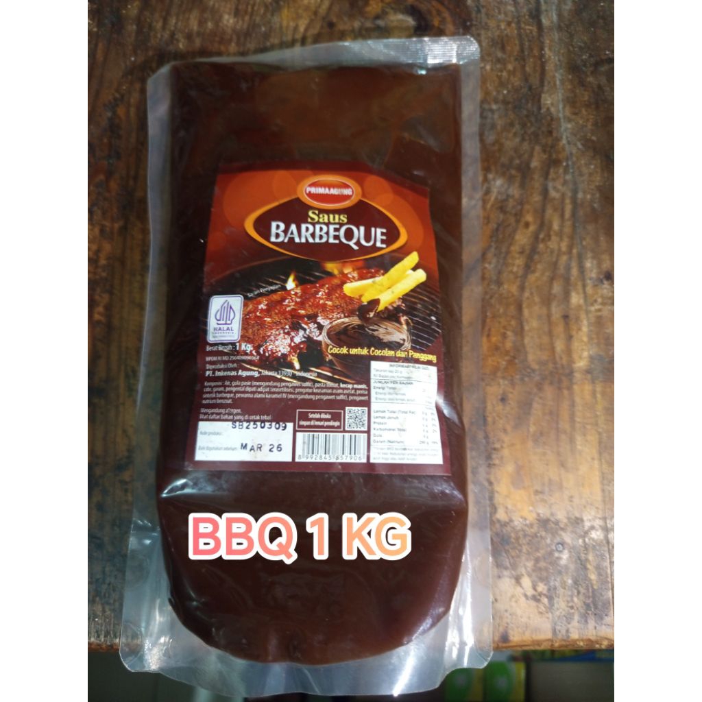 Jual [1 KG] Saus Barbeque BBQ Kemasan 1KG Prima Agung - Saos BBQ ...