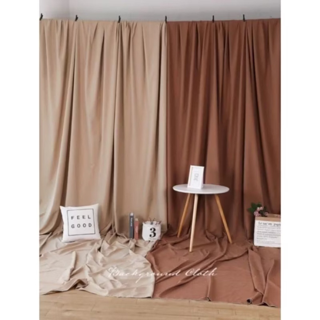 Jual Kain background polos coklat aesthetic backdrop foto polos ...