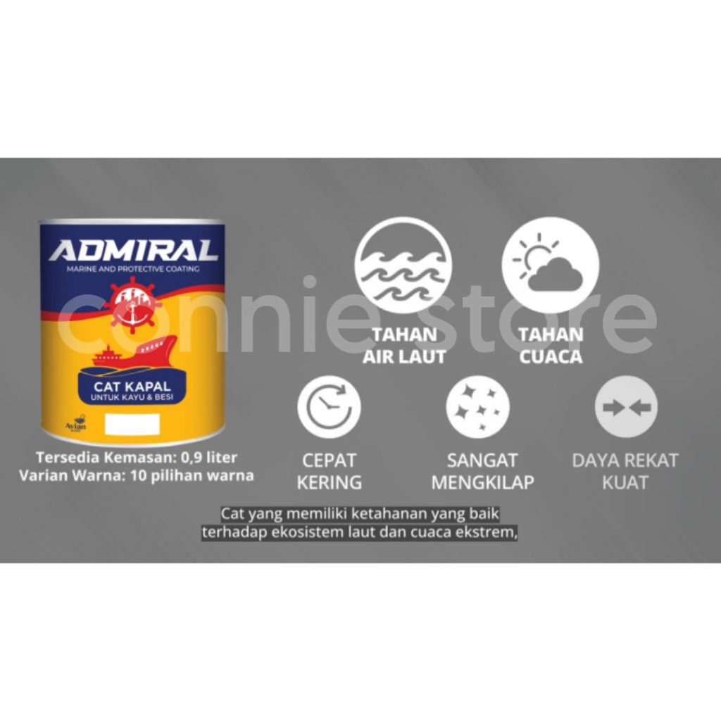 Jual Cat Kapal Admiral 0.9Lt / 1 liter Marine and Protective Coating ...