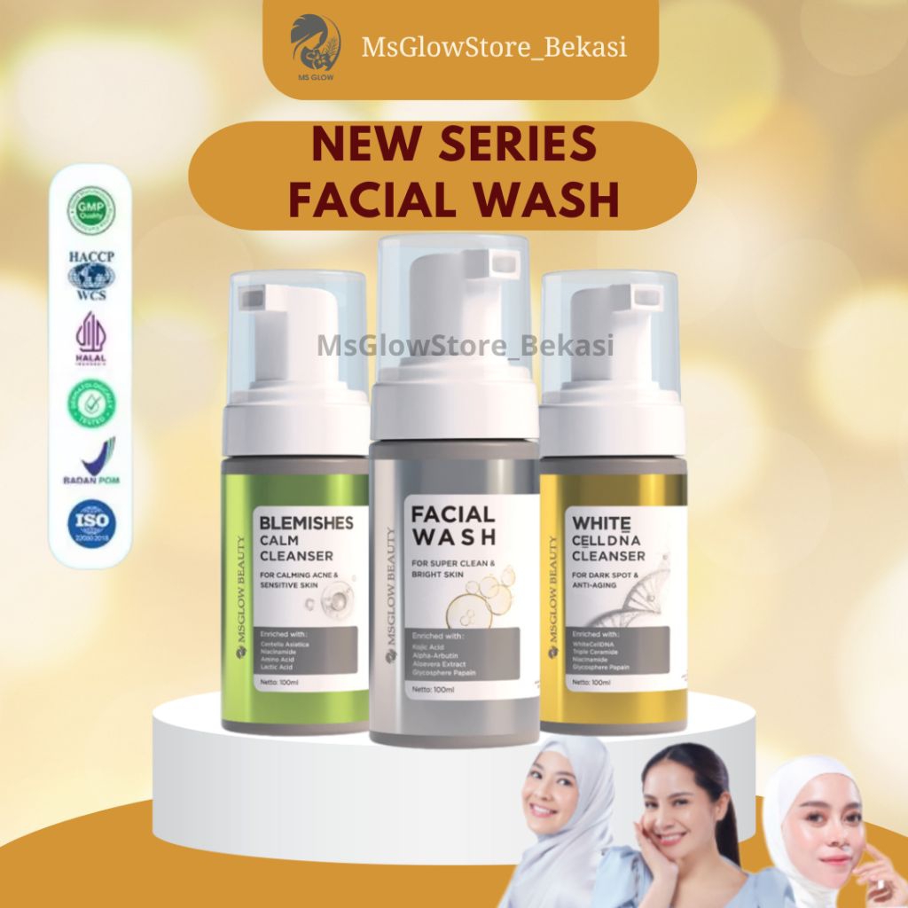 Jual MS Glow Facial Wash All Varian / Brightening / Acne Blemish ...