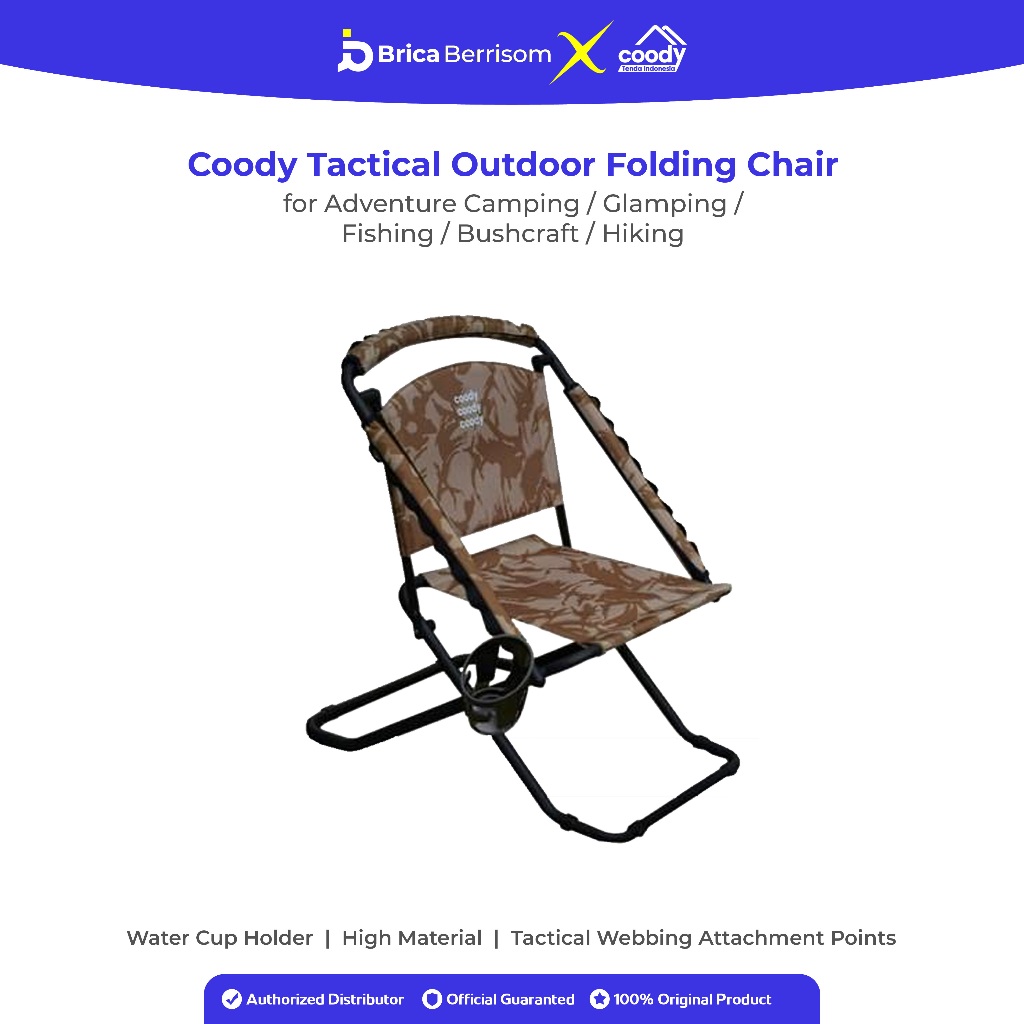 Jual Coody Tactical Outdoor Foldable / Folding Chair (Kursi Lipat ...