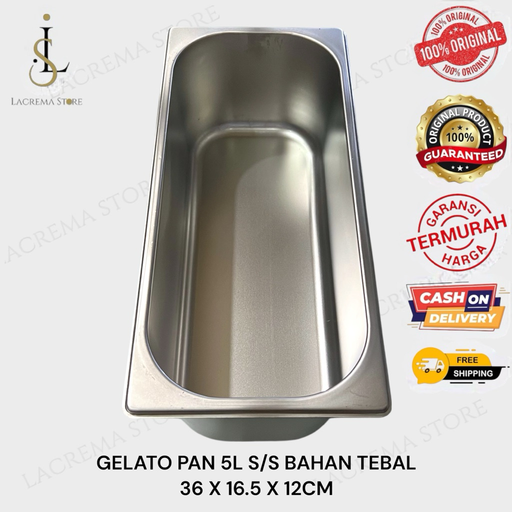 Jual GELATO BIN 5L S/S BAHAN TEBAL | GELATO PAN 6,5L STAINLESS STEEL | ICE CREAM BIN | ICE CREAM ...