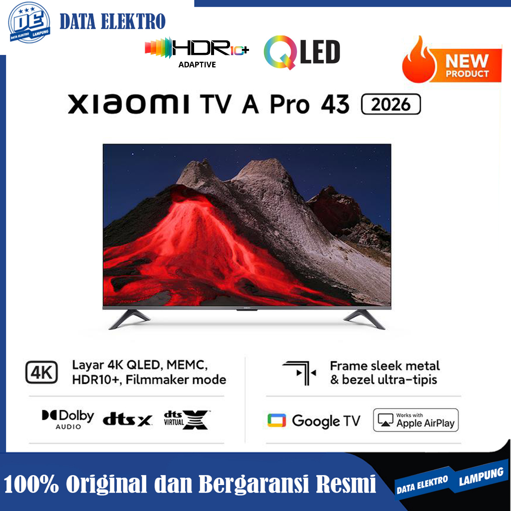Jual Xiaomi 43 inch Google TV 43 A Pro 2026 | Layar QLED 4K | Dolby ...