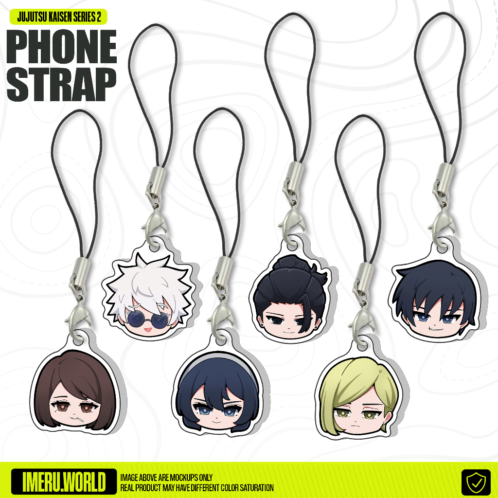 Jual Phone Strap Jujutsu Kaisen seri 2 Gojo Geto Megumi Toji Shoko Amanai Nanami Gantungan HP ...