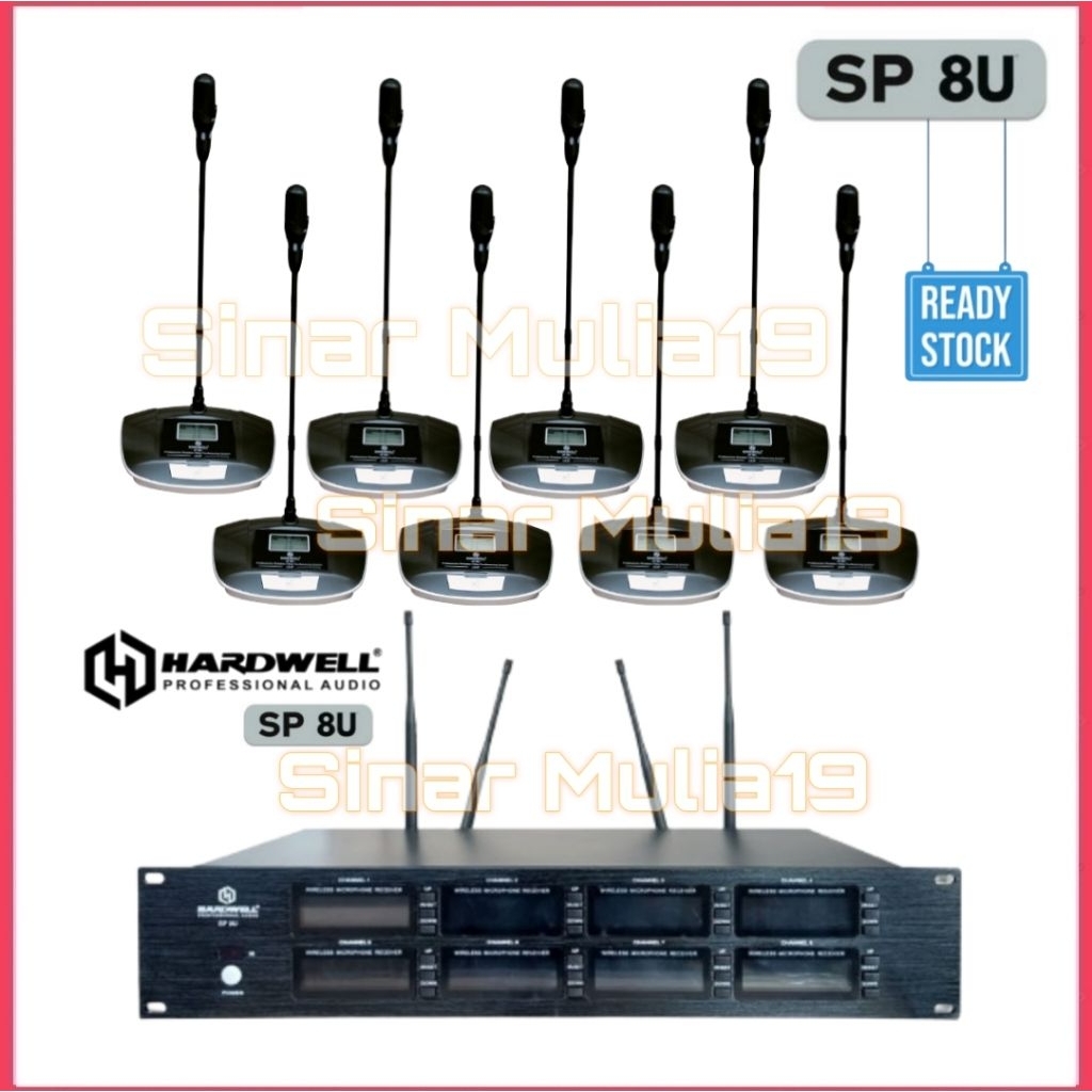 Jual Mic Conference Wireless Hardwell SP 8U / SP-8U Mic Rapat Podium ...