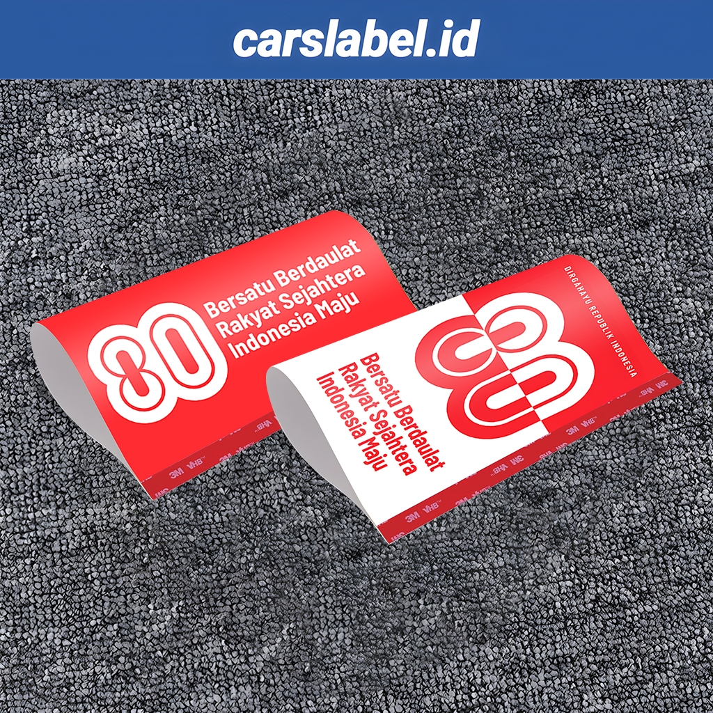 Jual INDONESIA HUT RI 80 - Label Tag Mobil - Variasi Penutup Pintu ...