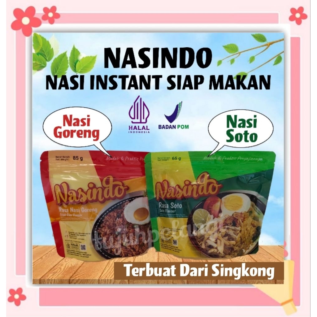 Jual NASINDO Nasi Instant Siap Makan Nasi Goreng Instant Nasi Soto ...