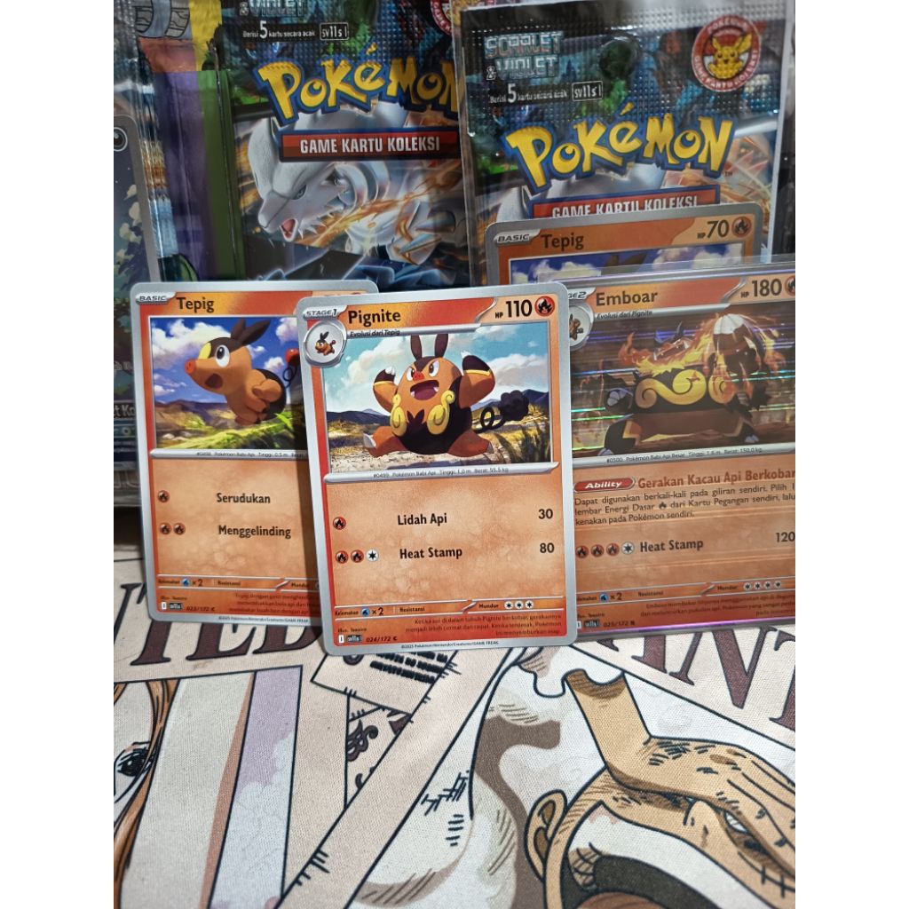 Jual Emboar 025/172 R - Foil + Tepig 023/172 C + Pignite 024/172 C - Evoline Set - Set Hitam ...