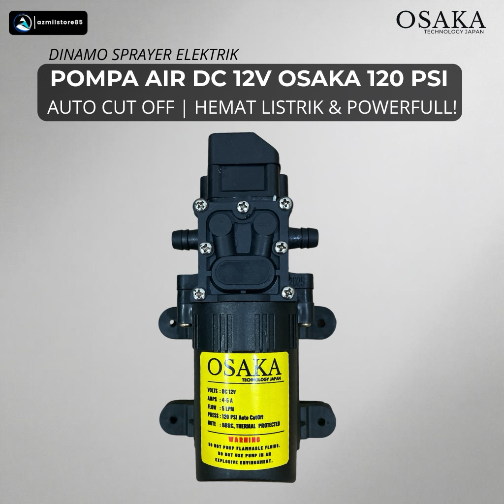Jual POMPA AIR DC 12V / DINAMO SPRAYER / OSAKA PUMP DC 12V | Shopee ...