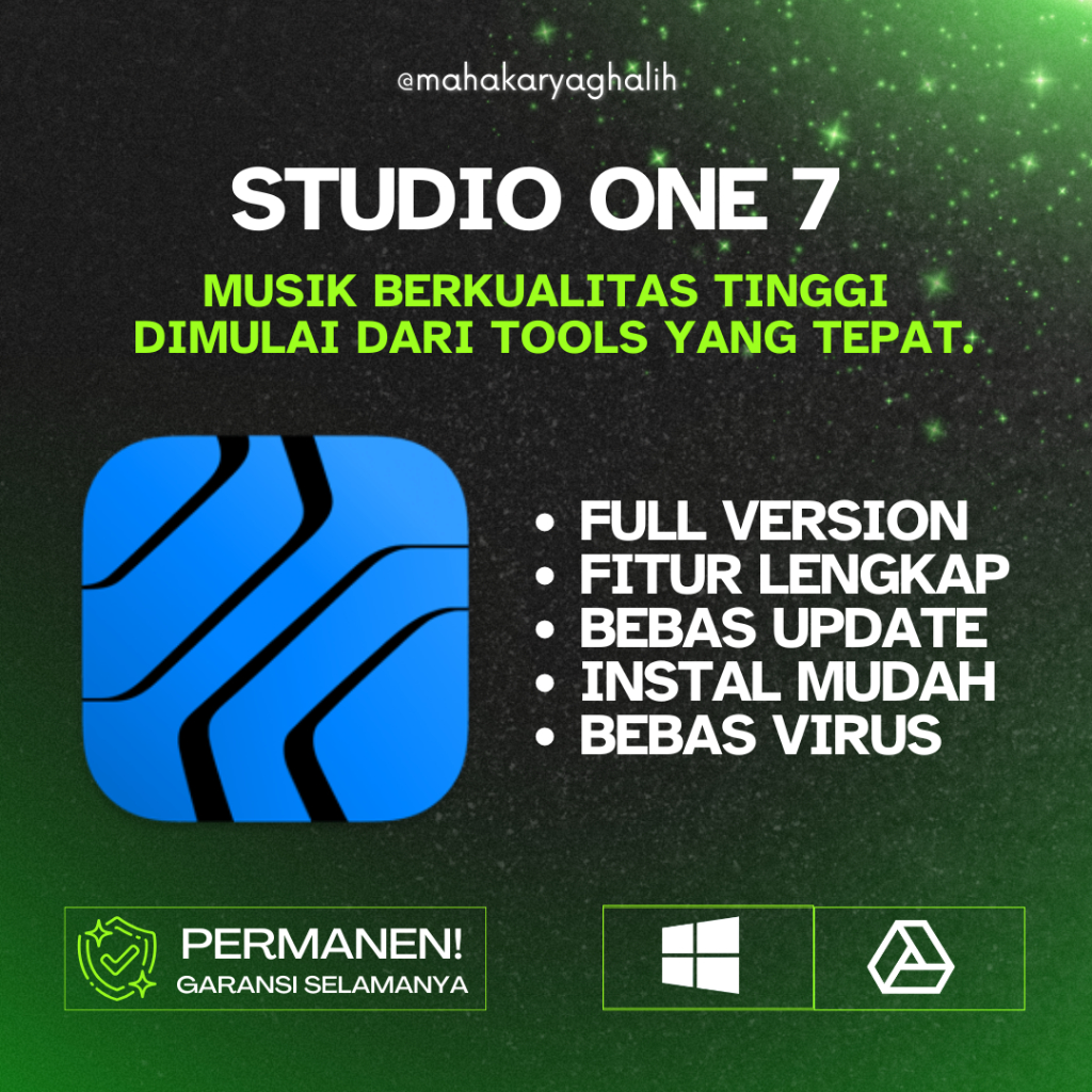 Jual Studio One 7 Professional Full Original + 35GB Soundset & 40GB ...