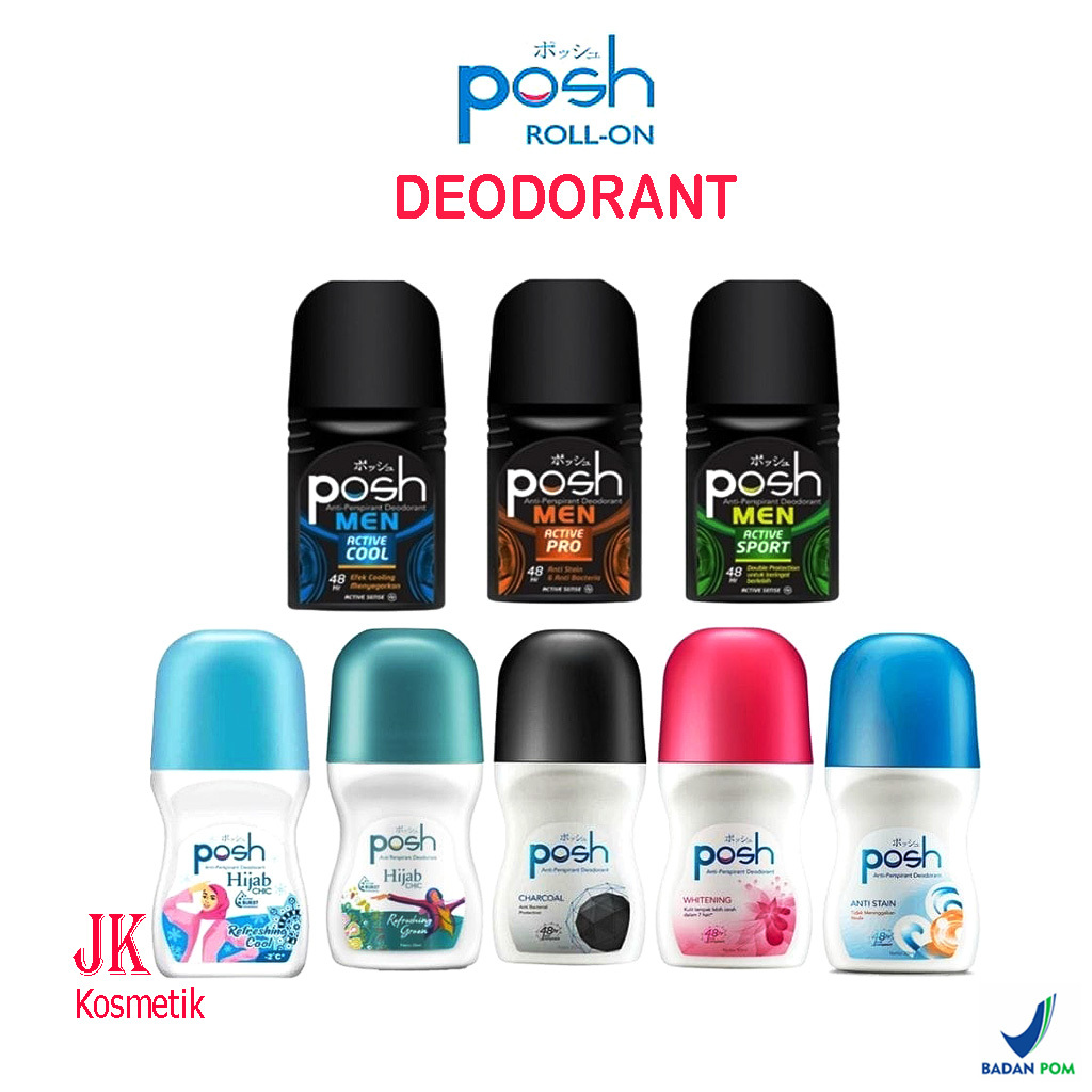 Jual Posh Deodorant - Roll On Women / Men 50mL Anti-Perspirant Ketiak ...