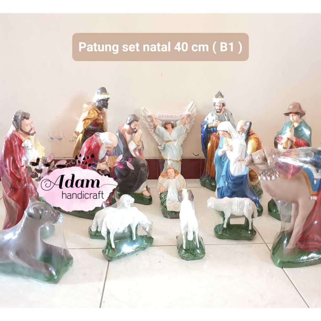 Jual Patung set natal 40 cm dekorasi hiasan gua natal gereja | Shopee ...
