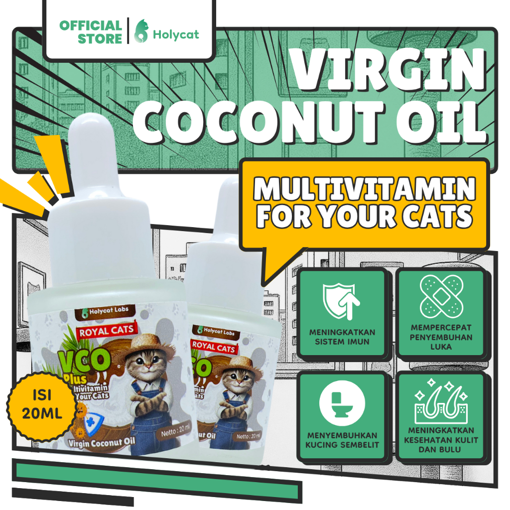 Jual Holycatlabs Virgin Coconut Oil Kucing Anjing | Vitamin Hewan VCO ...