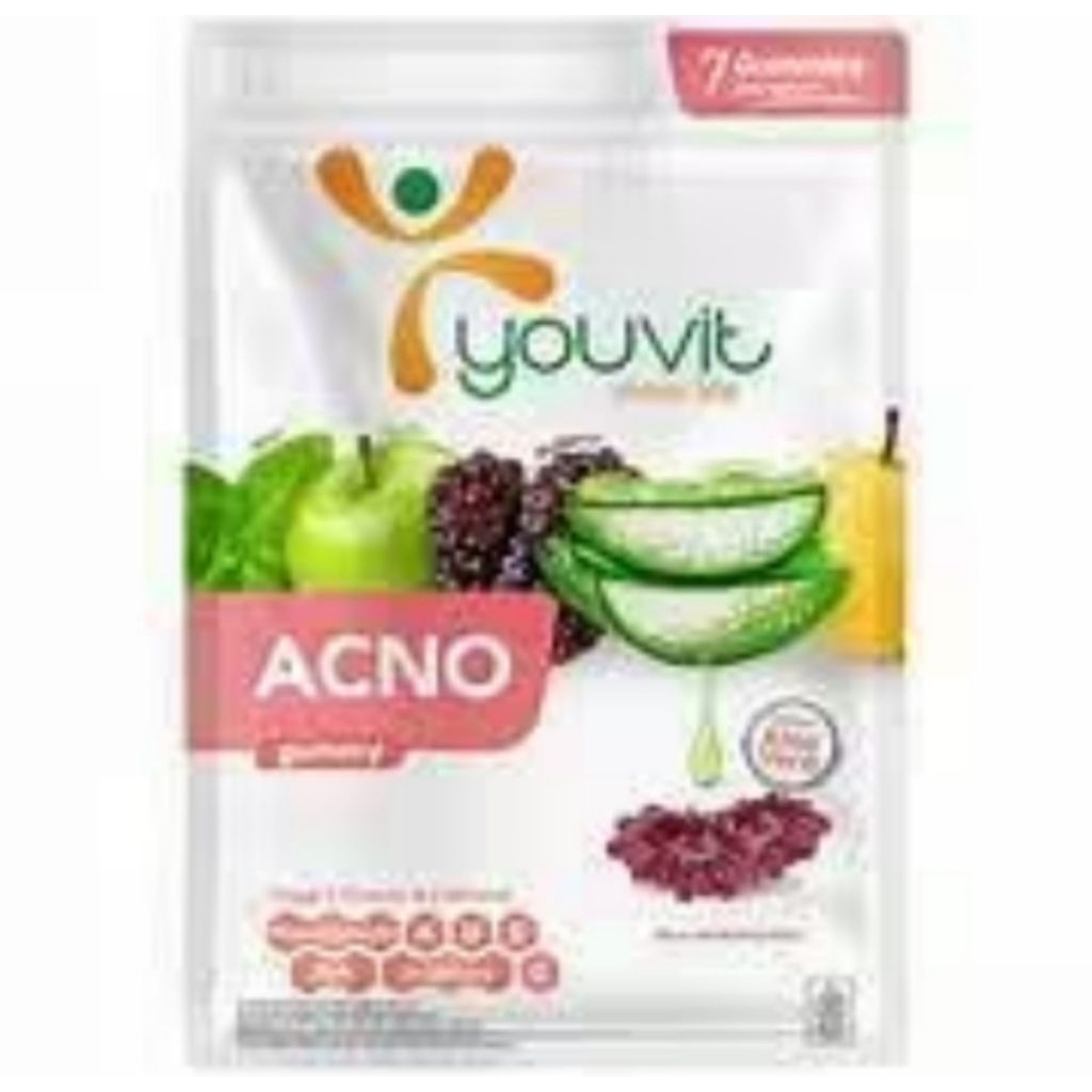Jual Youvit Acno 1 Sachet dengan Niacinamide, Aloe Vera untuk Jerawat 1 SACHET isi 7 pcs ...