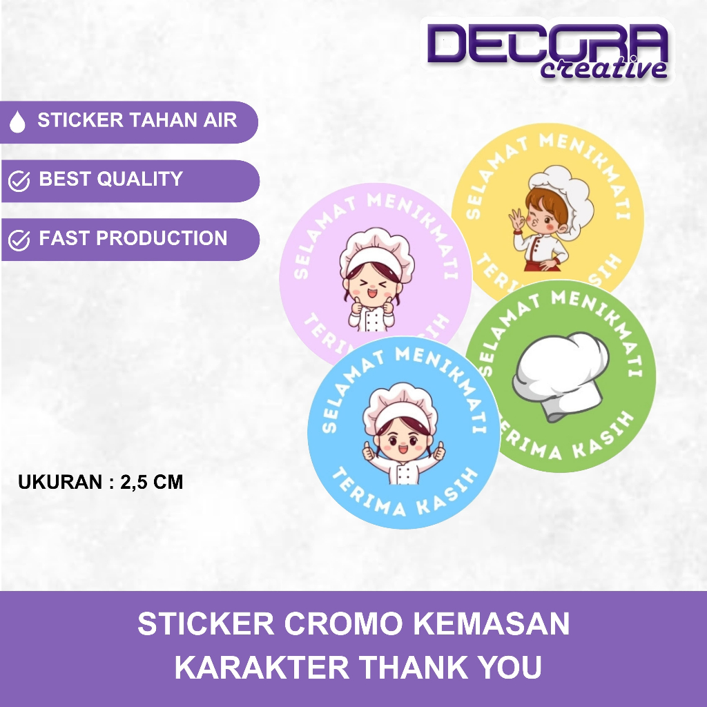 Jual (100 PCS) STICKER THANK YOU | STICKER KEMASAN TERIMA KASIH ...