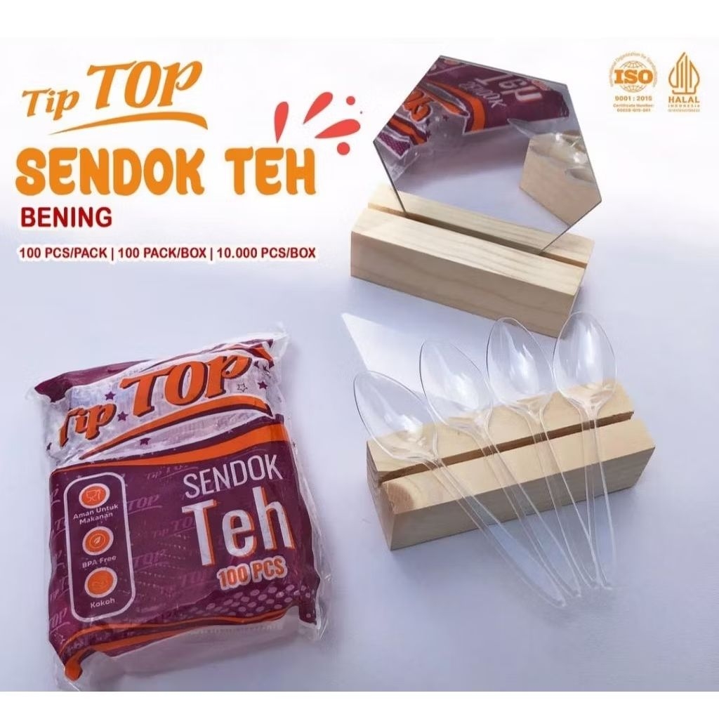 Jual Sendok Teh Plastik Sendok Puding Jelly Ice Cream Sendok Teh Bening ...