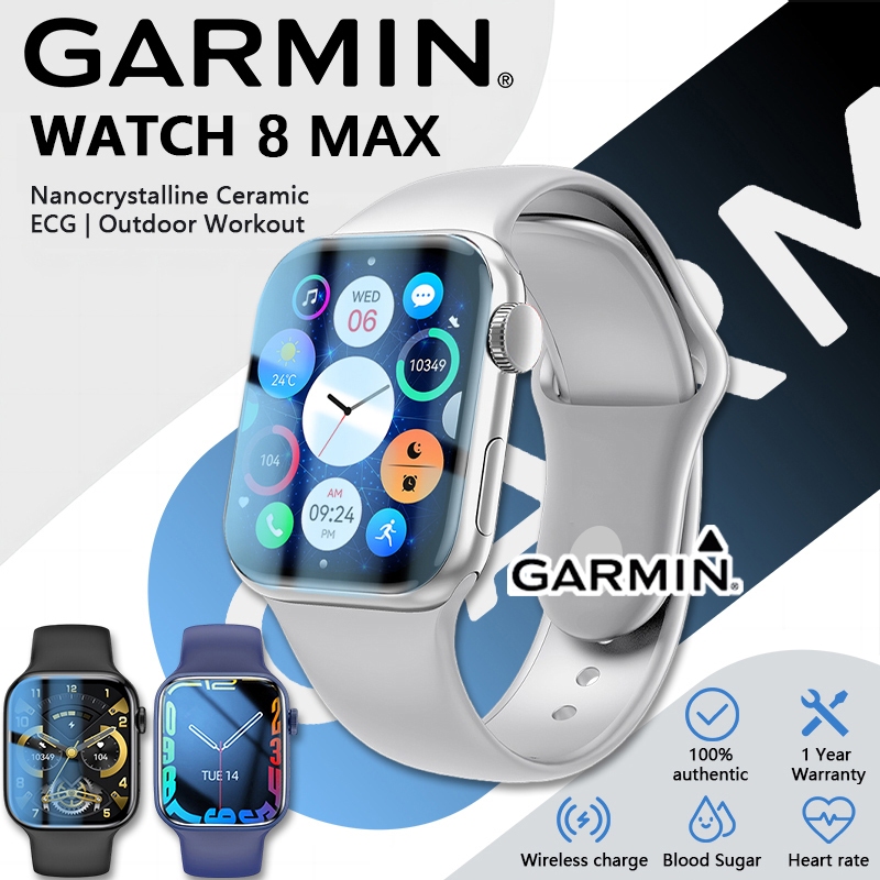 Jual GARMIN Watch 8 MAX Olahraga Tahan Air Pria dan Wanita Bluetooth ...