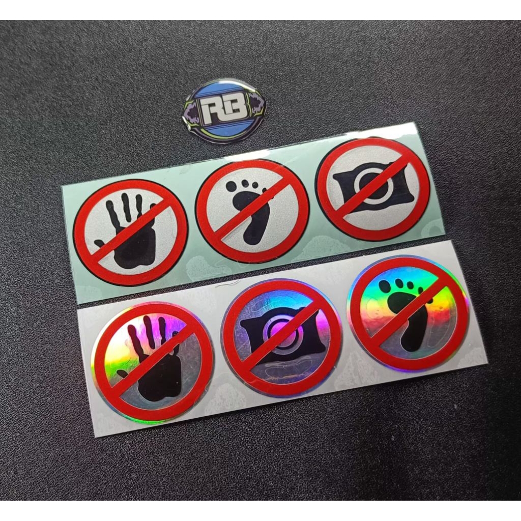 Jual Sticker dilarang foto pegang injak 1set | Shopee Indonesia