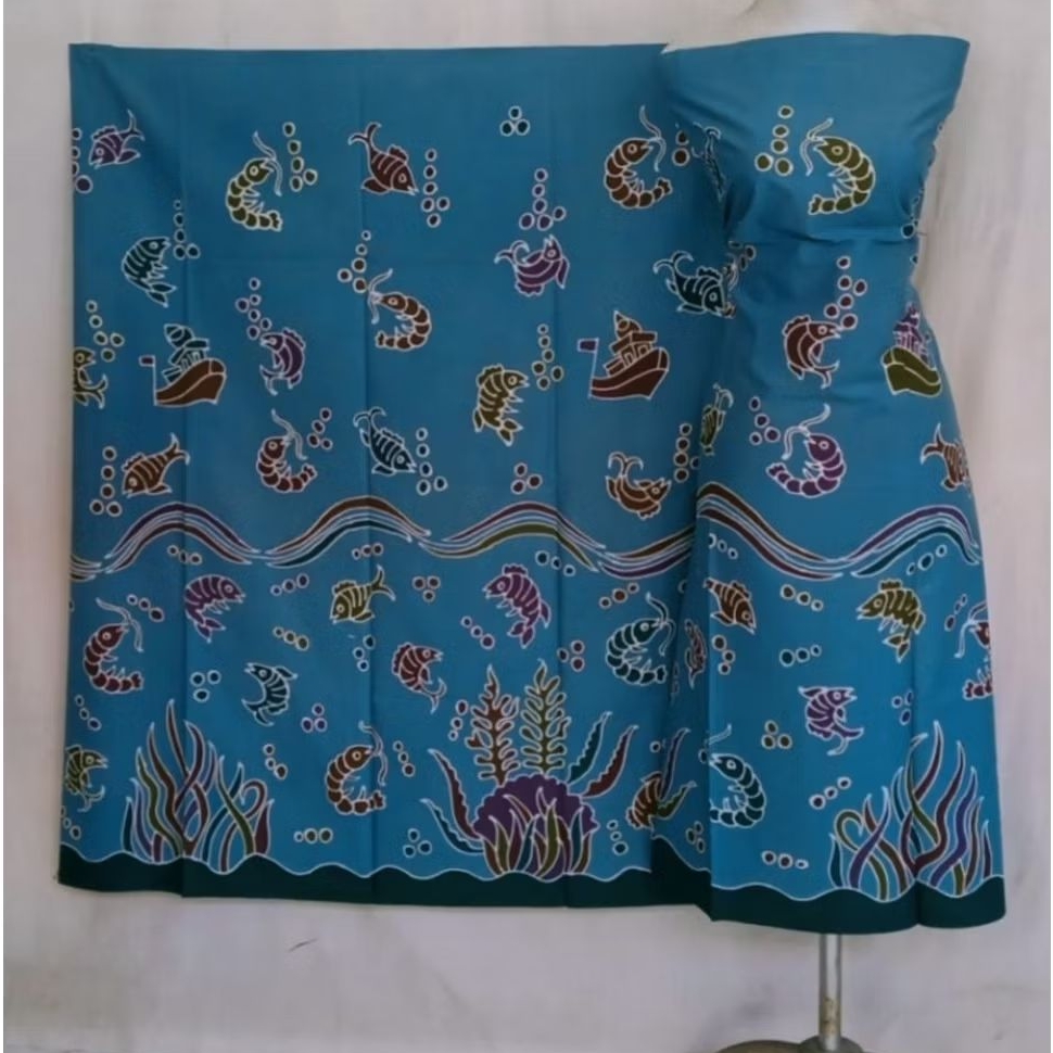 Jual BATIK MOTIF IKAN | BATIK TULIS MADURA BIRU MUDA SOFT | Shopee ...