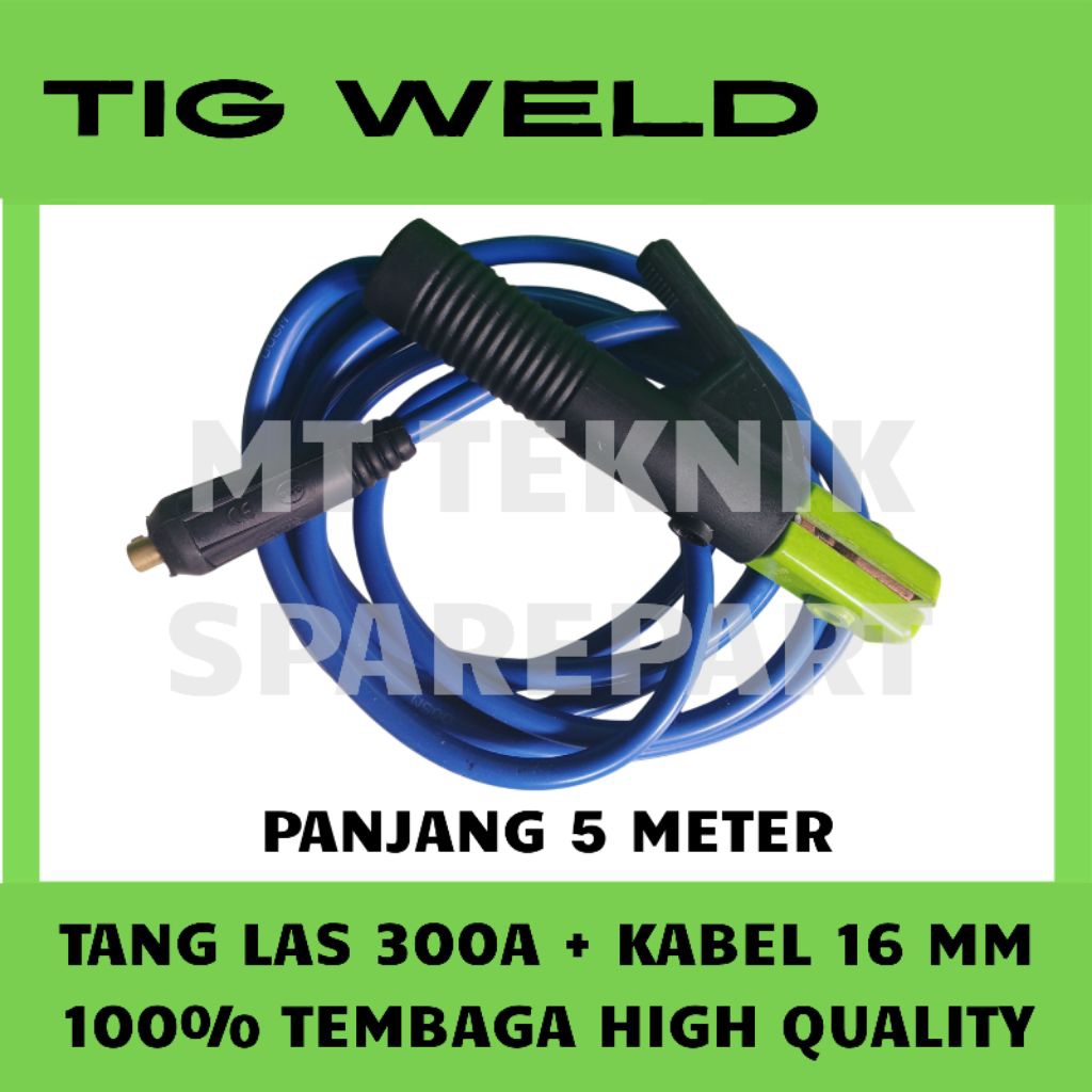 Jual SET STANG LAS 300A + KABEL LAS 16 MM 5 METER 100% TEMBAGA | Shopee ...