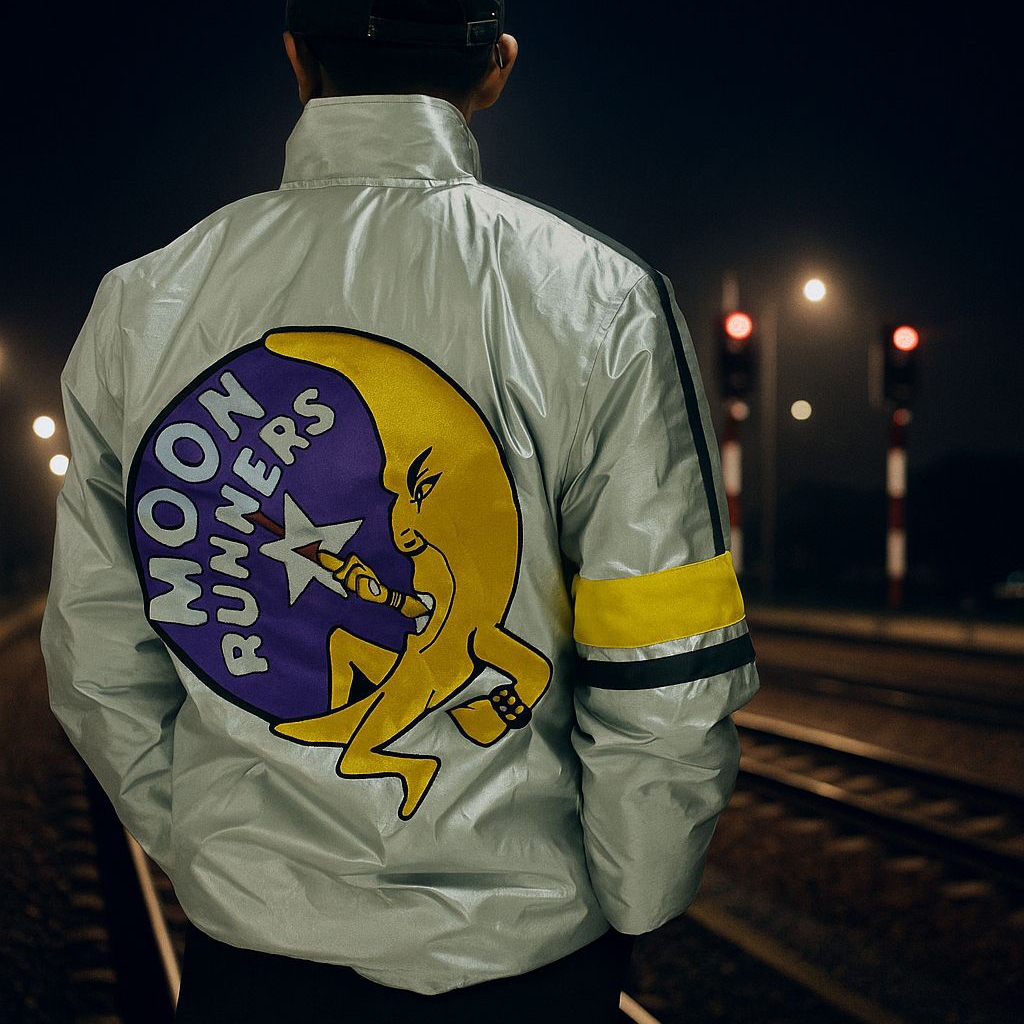 Jual Moonrunners Silver Satin Jacket / Jaket Windbreaker Moonrunners ...