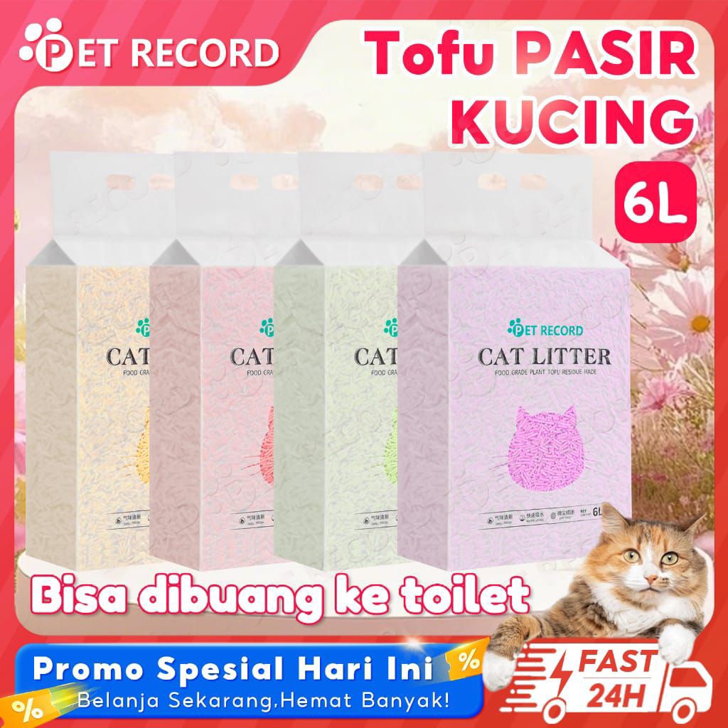 Jual Pasir kucing 6L // blok bentonit sampah kucing wangi topu ...