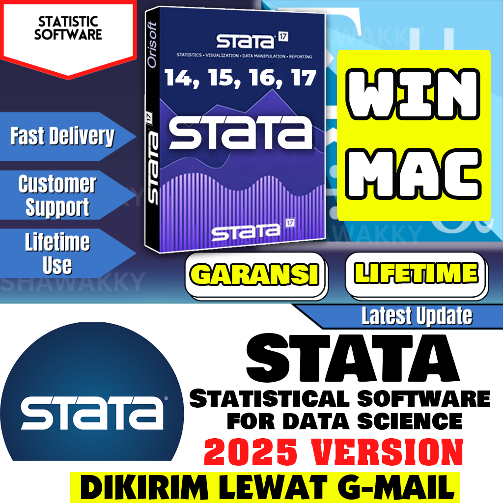 Jual Stata 17 16 15 14 / Stata statistik / Full Version | Shopee Indonesia