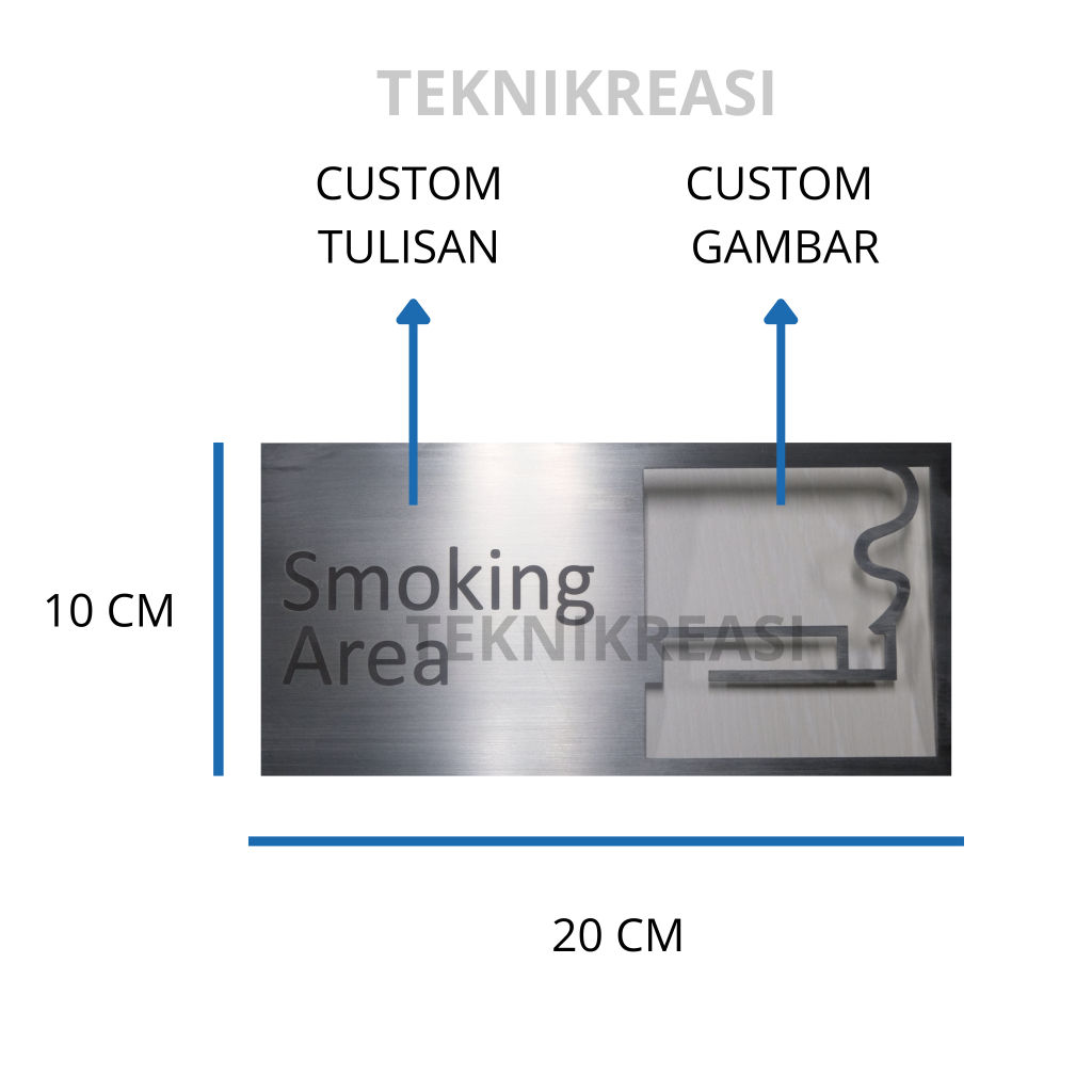 Jual Room Naming Custom /Custom Papan Penanda Smoking Area/ No Smoking ...