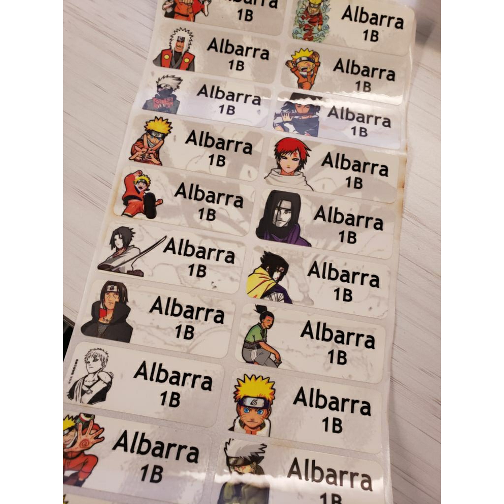 Jual Stiker Label Nama Name Sticker Naruto Uzumaki Anime Waterproof ...