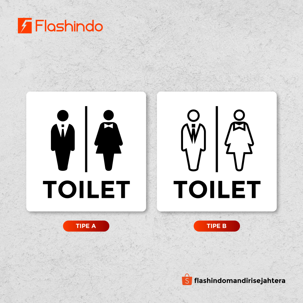 Jual MEWAH & ELEGAN Sign Age Toilet SignBoard Papan Akrilik Kantor ...