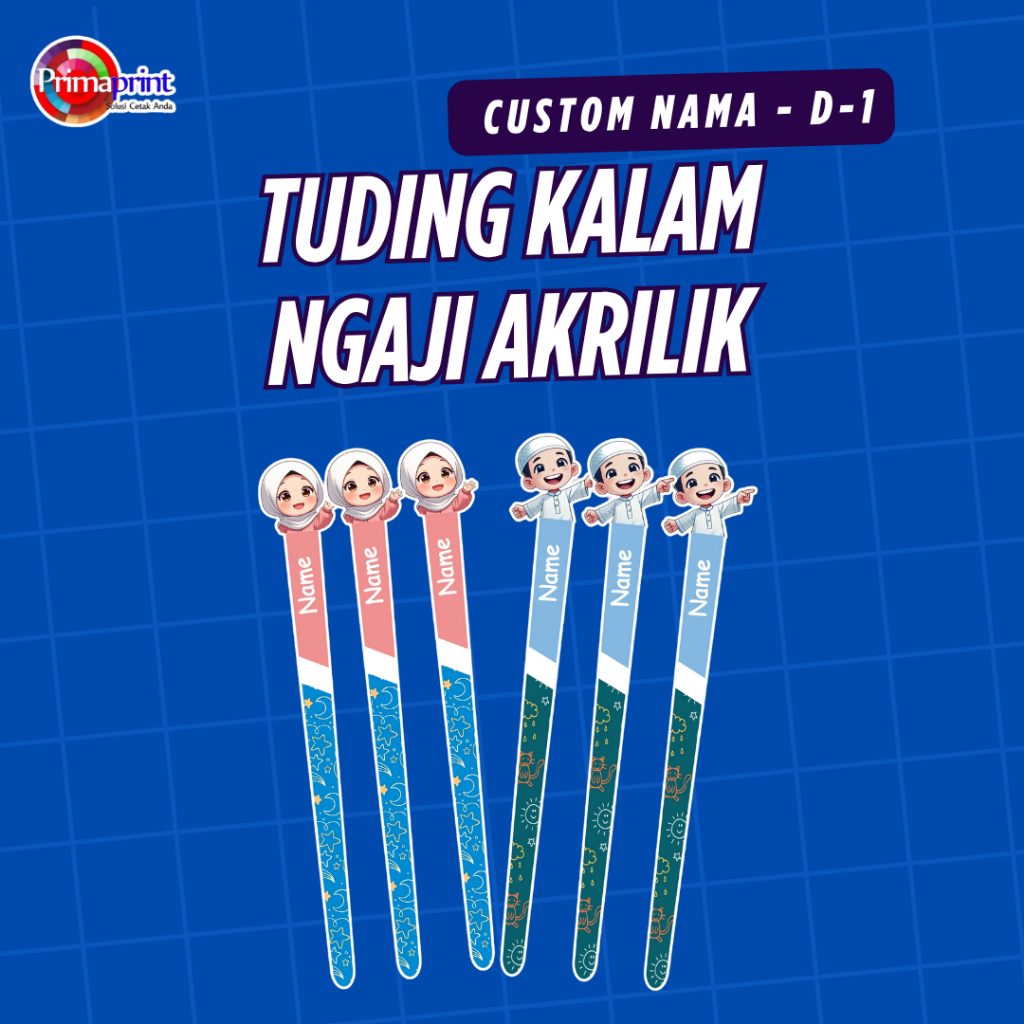 Jual Tuding Petunjuk Ngaji Karakter Akrilik Custom Nama Dan Foto ...