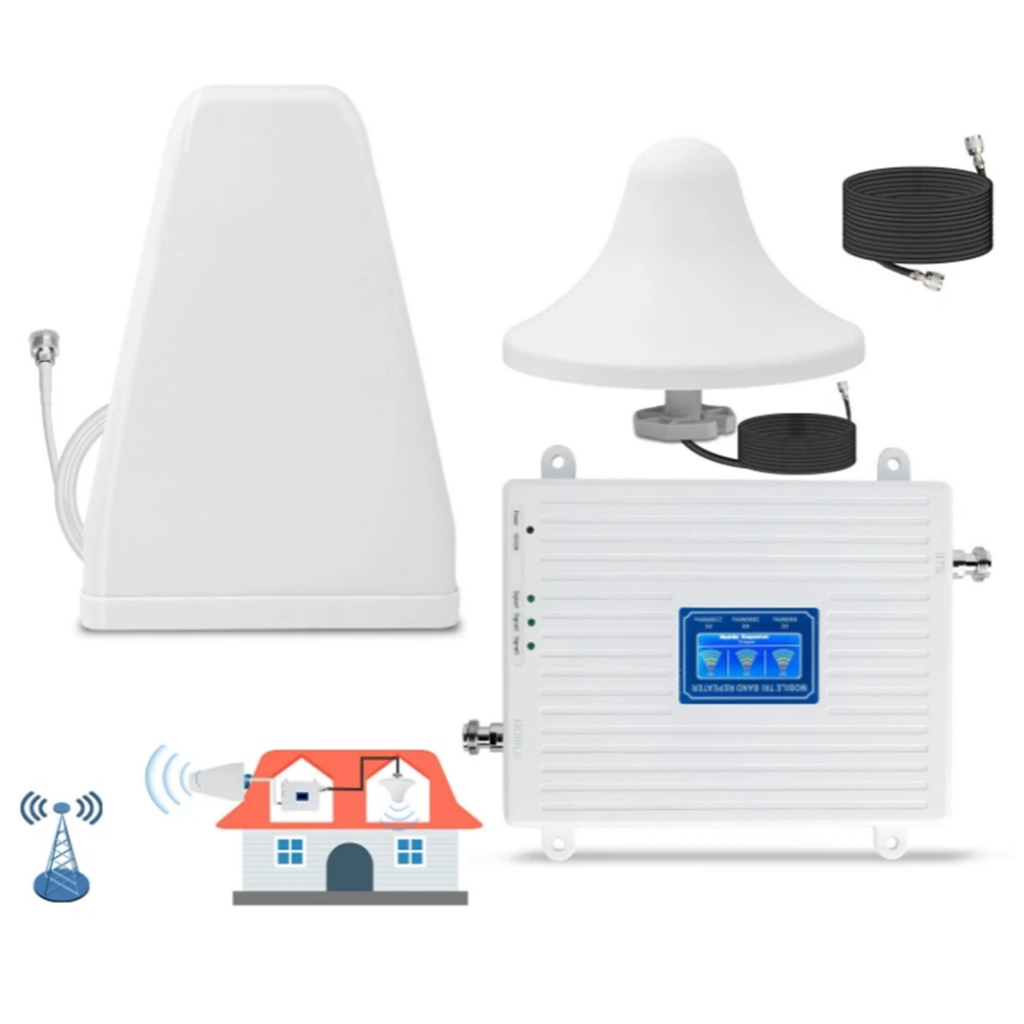 Jual Penguat sinyal repeater tri band 2/3/4 G Pengulang Sinyal 900/1800 ...