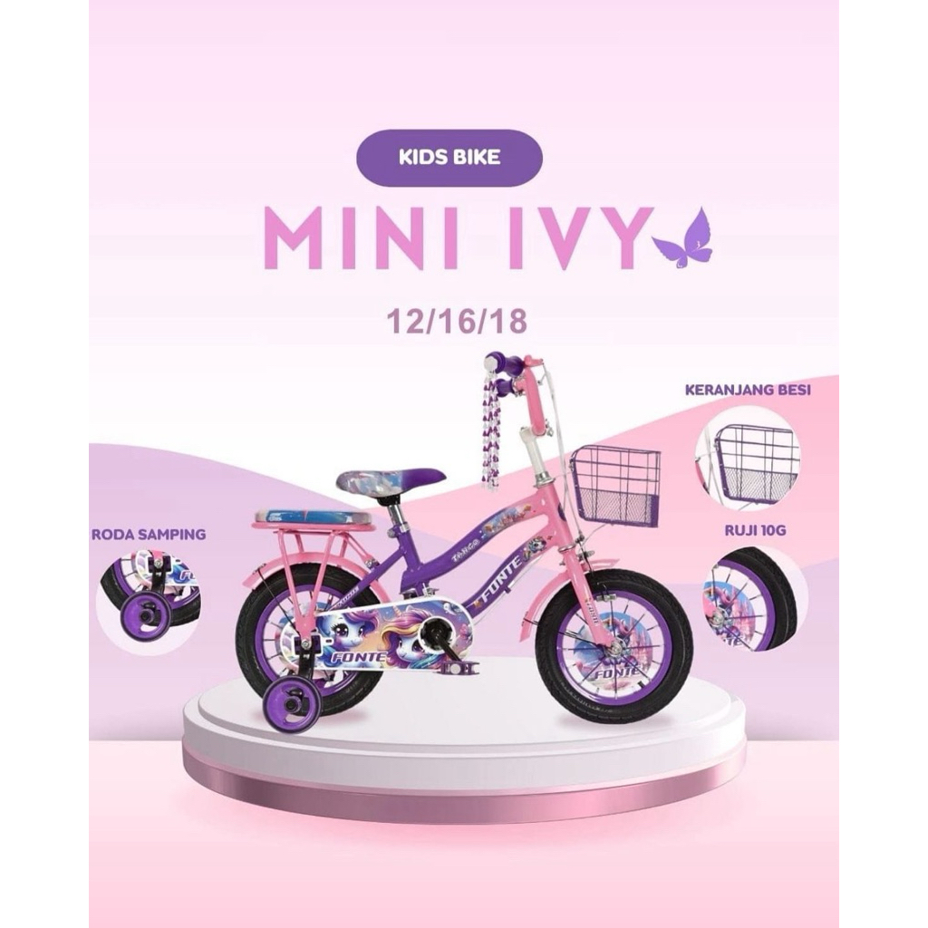 Jual Sepeda Anak Perempuan Tango Ivy 12 16 18 Inch Terbaru Unicorn ...