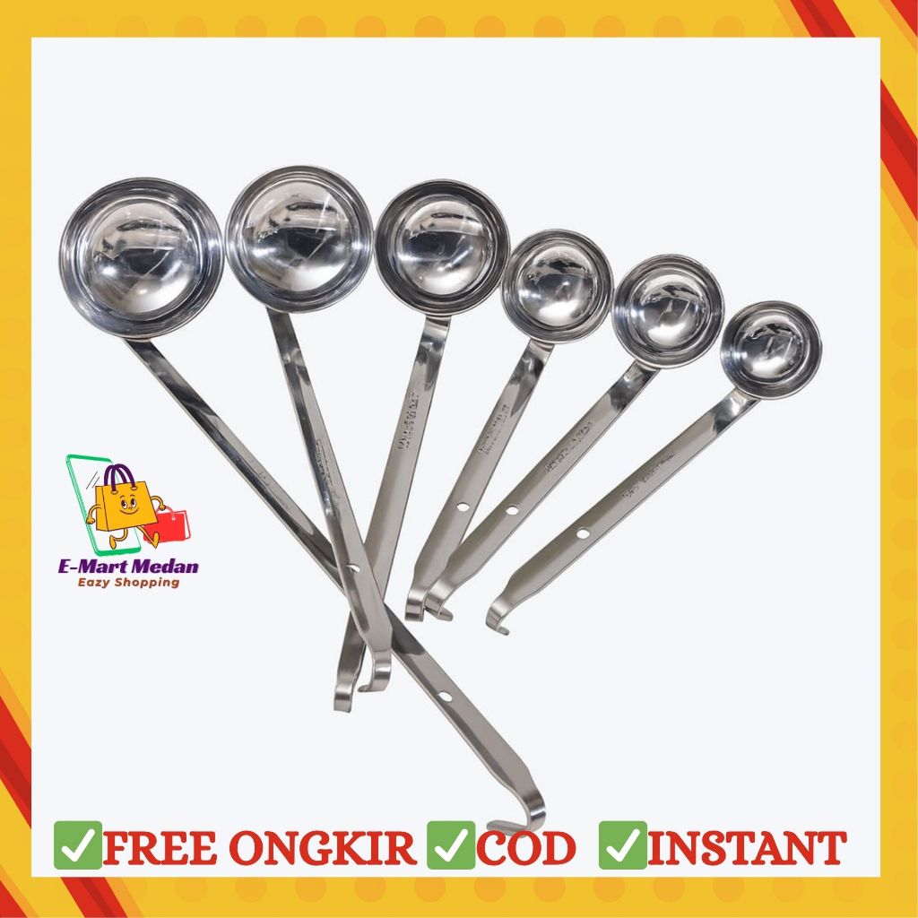 Jual SENDOK SOP IRUS STAINLESS STEEL GAGANG GANTUNG PANJANG / SOUP ...