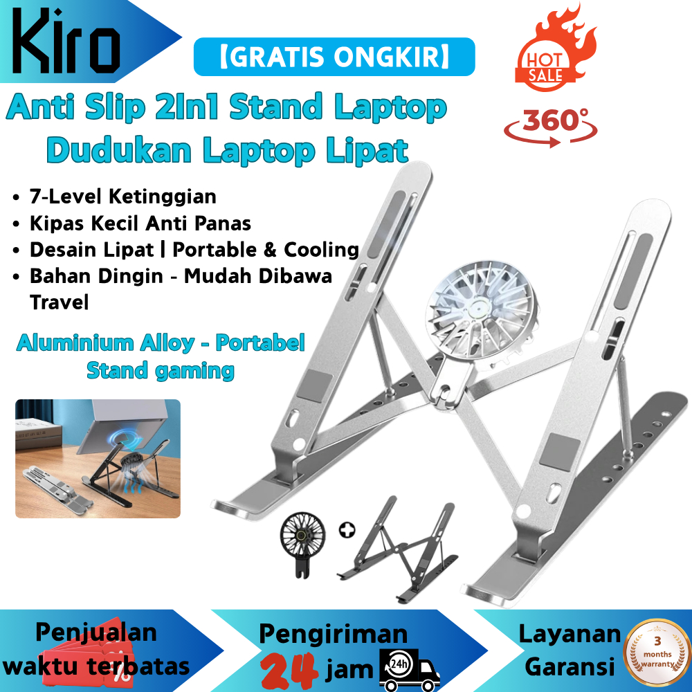 Jual KIRO Stand Laptop Tablet Stand Holder Dudukan Laptop Aluminium ...