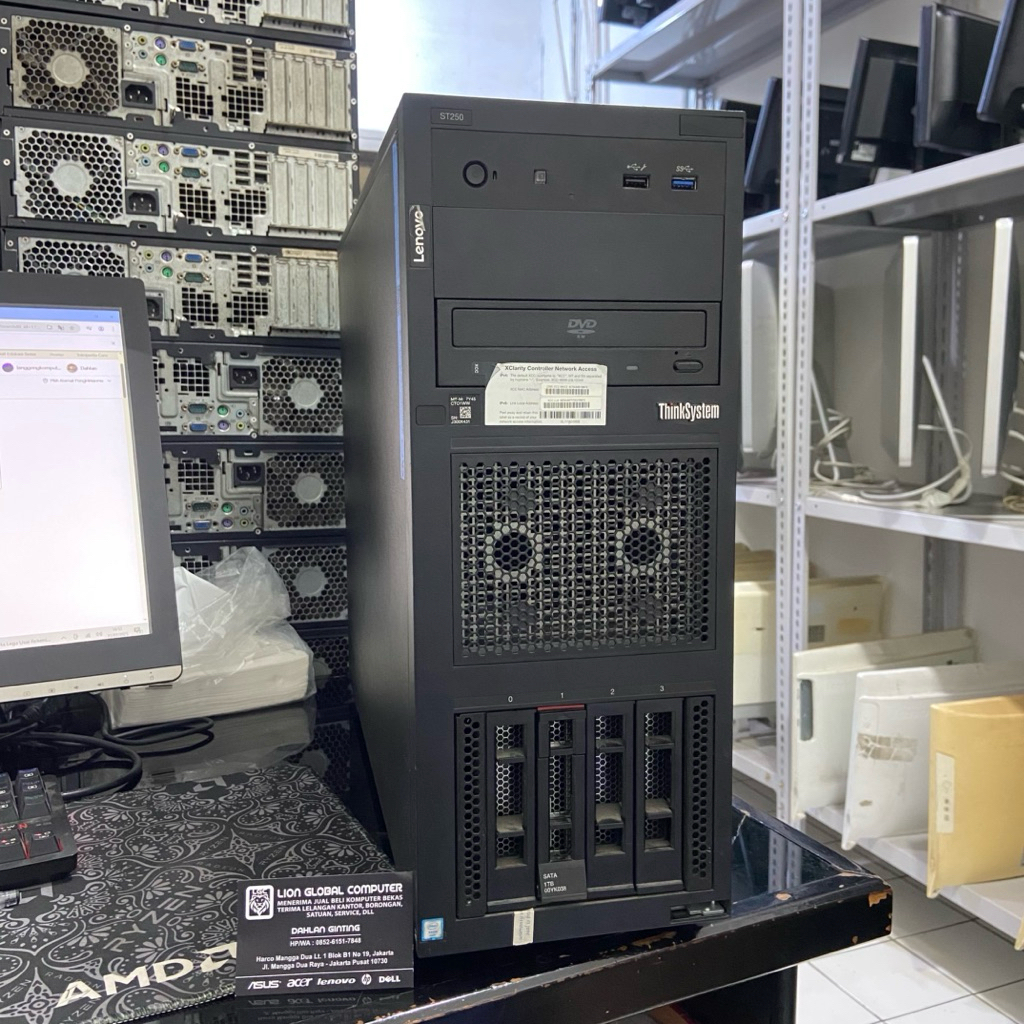 Jual server lenovo thinksystem xeon st250 xeon e-2104g 8gb hdd 1tb ...