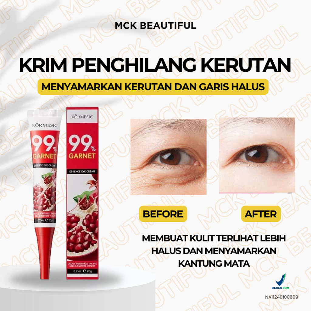 Jual BPOM Kormesic Pomegranate Essence Eye Cream Krim Mata Anti Aging ...
